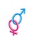 Interlinked Male/female Symbol Stock Illustration - Illustration of ...