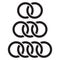 Four Interlocking Rings Stock Illustrations – 69 Four Interlocking ...