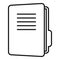 Investigator Folder Icon, Outline Style Stock Vector - Illustration of ...
