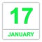 January 17. Day on the Calendar Stock Illustration - Illustration of ...