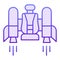 Jetpack Flat Icon. Jetpack with a Chair Violet Icons in Trendy Flat ...