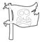 Jolly Roger icon outline stock vector. Illustration of horror - 96430672