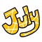July Calendar in Cartoon Style Stock Illustration - Illustration of ...