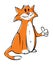 Kat met omhoog duimen vector illustratie. Illustration of katje - 9750128