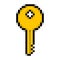 Key Pixel Art Icon on White Background Stock Illustration ...