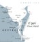 Kgari, Formerly Fraser Island, Gray Political Map, Worlds Largest Sand ...