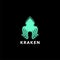 Kraken Vector Simple Icon Logo Design Stock Vector - Illustration of ...