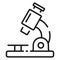 Laboratory Microscope Line Icon. Lab Concept Vector Illustration Stock ...