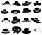 Ladies hat icons set stock vector. Illustration of accessory - 47819049