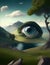 Landscape with Eyes Illustration Stock Illustration - Illustration of ...