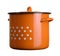 Large Traditional Orange Cooking Pot Stock Image - Image of steel ...