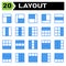 Layout Icon Set Include Layout, Grid, Dashboard, Interface, User Interface, Align, Template ...