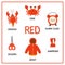 Learning Colors Worksheet for Kids. Red Color Flashcard. Stock ...