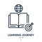 Learning Journey Icon. Education, Knowledge, Book. Editable Stroke ...