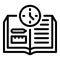 Learning Time Icon, Outline Style Stock Vector - Illustration of ...