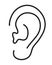 Left Ear. Vector Illustration Stock Vector - Illustration of linear ...
