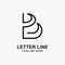 Letter B line logo design stock vector. Illustration of inspiration ...