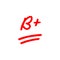 Letter B Plus Test Score, Red Letter Grade Mark, Vector Illustration ...