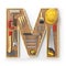 Letter M. Alphabet from the Tools on the Metal Pegboard Isolated Stock ...