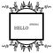 Lettering Hello Spring with Wallpaper Unique Leaf Flower Frame. Vector ...