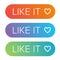 Like it button vector stock vector. Illustration of vector - 92368363