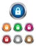 Lock buttons stock vector. Illustration of lock, metal - 25698250