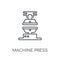 Machine Press Linear Icon. Modern Outline Machine Press Logo Con Stock ...