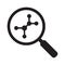 Magnifying Glass with Molecule Icon, Magnifier and Chemistry Icon ...