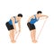 Man Doing Banded Reverse Lateral Fly Exercise Stock Illustration ...