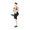 Man Doing Standing Knee Hugs Exercise Stock Illustration - Illustration ...