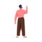 Man Waving Back View Stock Illustrations – 246 Man Waving Back View ...