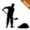 Man Digging Silhouette Stock Illustrations – 498 Man Digging Silhouette ...