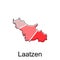 Map of Laatzen Vector Design Template, National Borders and Important ...