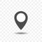 Map Location Pointer Icon on Transparent Background. Map Pin for Target or Destination. Stock ...