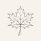 Maple Leaf Line Art Logo Design Vector Stock Illustration ...