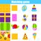 Matching Game. Educational Children Activity. Match Object and Pattern ...