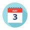 May 3 - Calendar Icon stock illustration. Illustration of scheduler ...