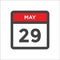 May 29 Calendar Icon W Day of Month Stock Vector - Illustration of ...