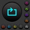 Media Loop Dark Push Buttons with Color Icons Stock Vector ...