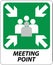 Meeting point sign stock vector. Illustration of sign - 5430960