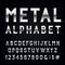 Metal Alphabet Vector Font. Stock Vector - Illustration of chrome ...