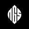 MGS Circle Letter Logo Design with Circle and Ellipse Shape. MGS ...