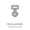 Microcontroller Icon Vector from Computers and Network Collection. Thin Line Microcontroller ...