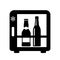Mini Bar Fridge Vector Icon Stock Vector - Illustration of freeze ...