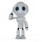 Mini robot think stock illustration. Illustration of adorable - 127432654