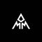 MM Monogram Logo with 3 Pieces Shape Isolated on Triangle Stock Vector ...