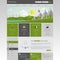 Modern Eco Website Template with Flat Eco Landscape Illustration Stock ...