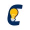 Initial Letter C Bulb logo stock vector. Illustration of electric ...