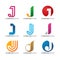 Modern Professional J Logo Design for Company Logo Set Stock Vector ...
