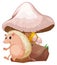 A Molehog Near the Giant Mushroom Stock Vector - Illustration of ...